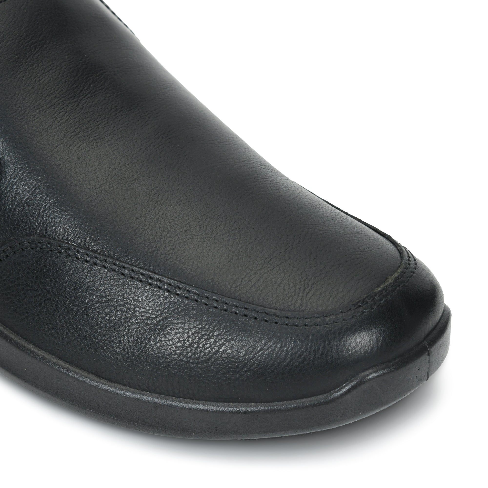 Ergon Men's Black Leather Slip-On Casual Shoes – Ergonstyle